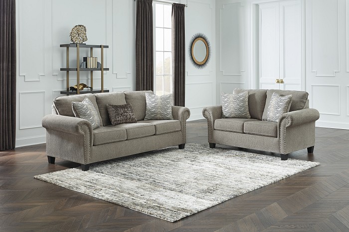 Ashley Sofa With Wood Trim | Baci Living Room