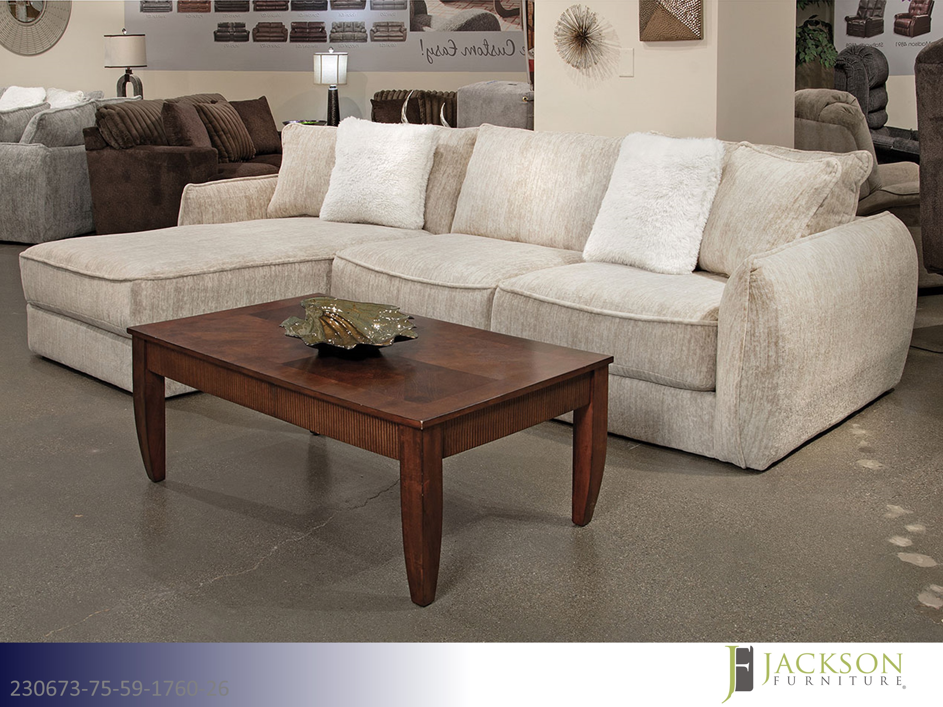 Jackson Bucktown Parchment Sectional | RentMart
