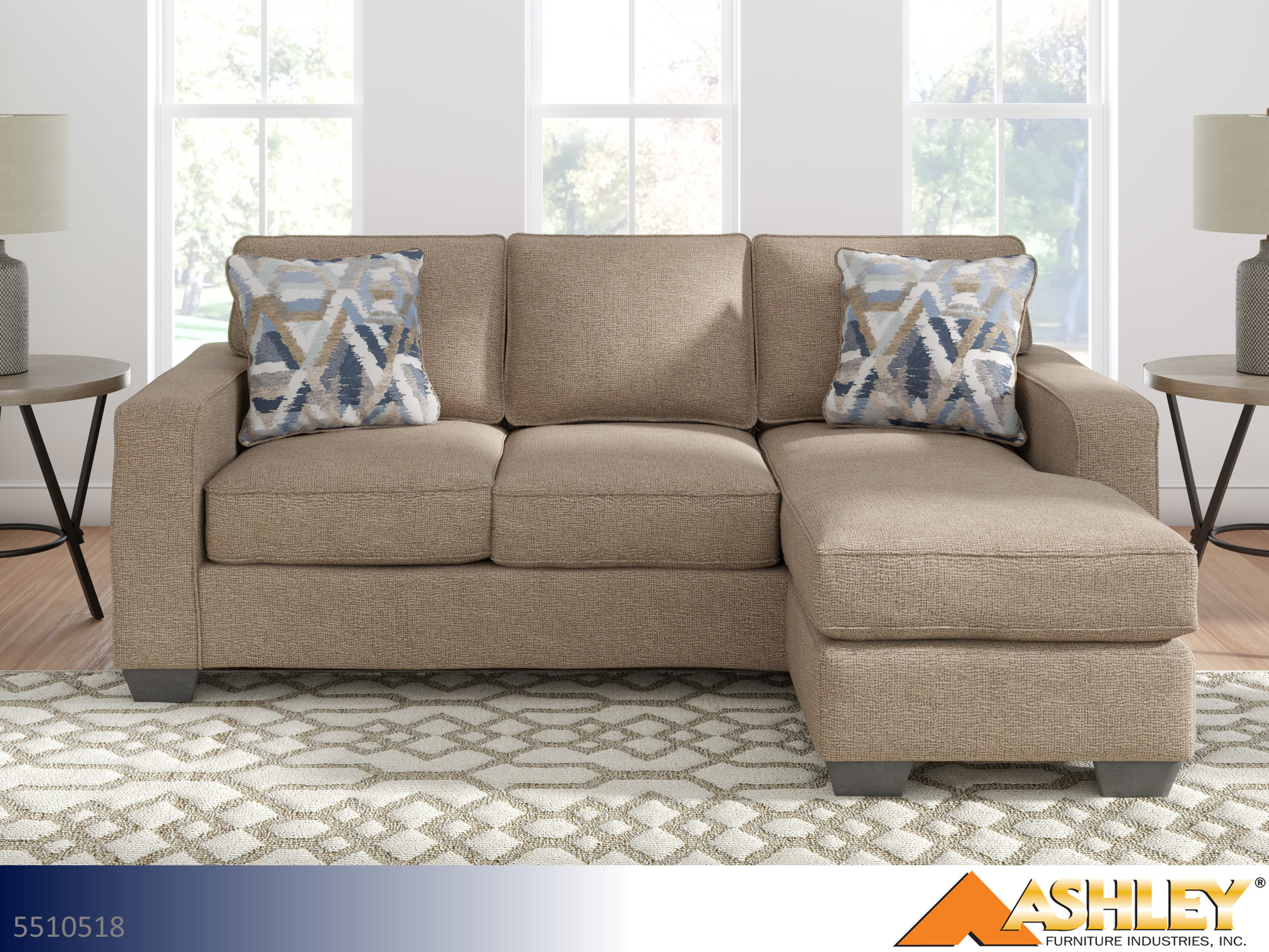 Ashley Greaves Driftwood Sofa Chaise - Driftwood | RentMart