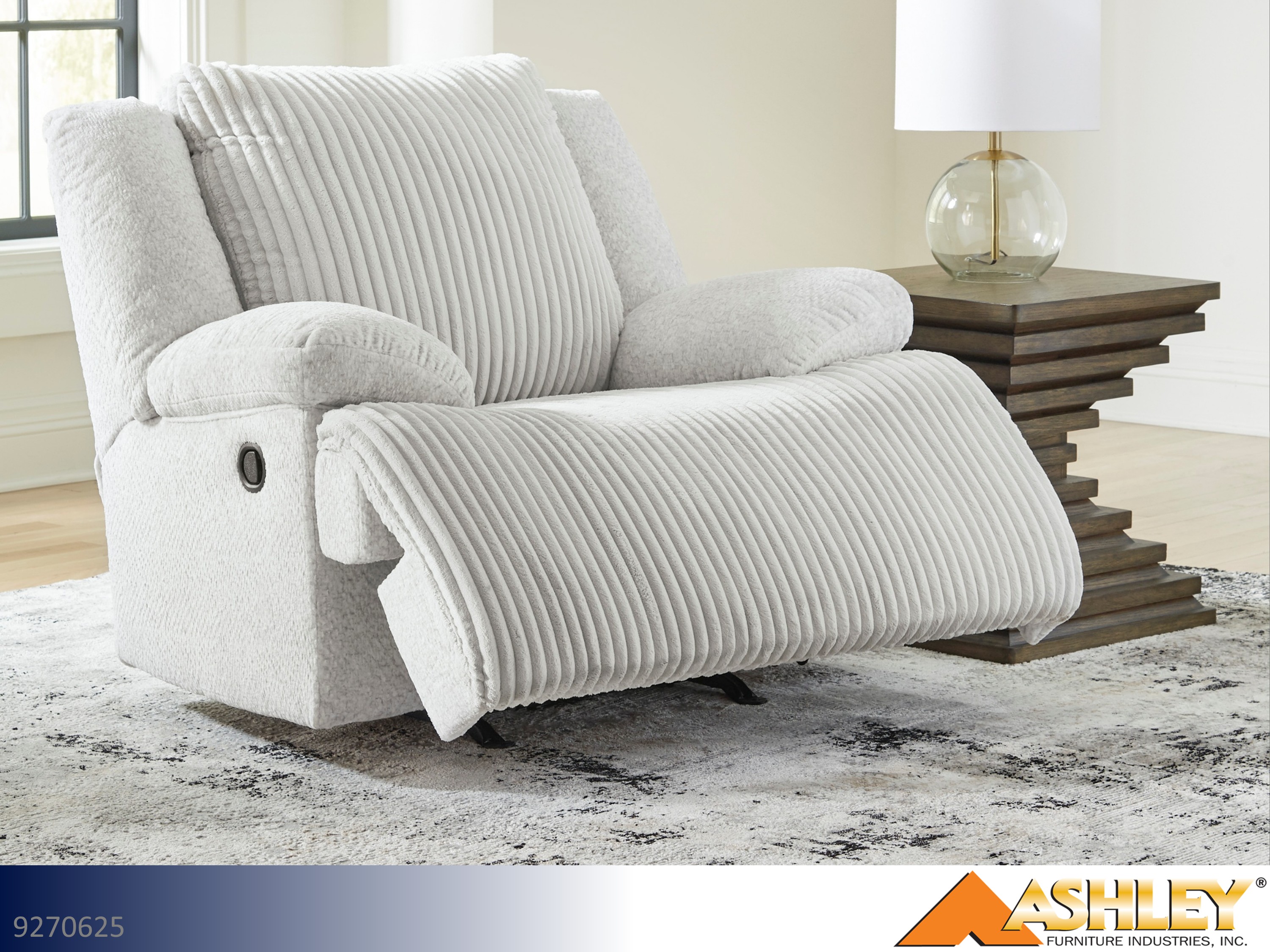 Ashley Top Tier Rocker Alloy Recliner - Alloy | RentMart
