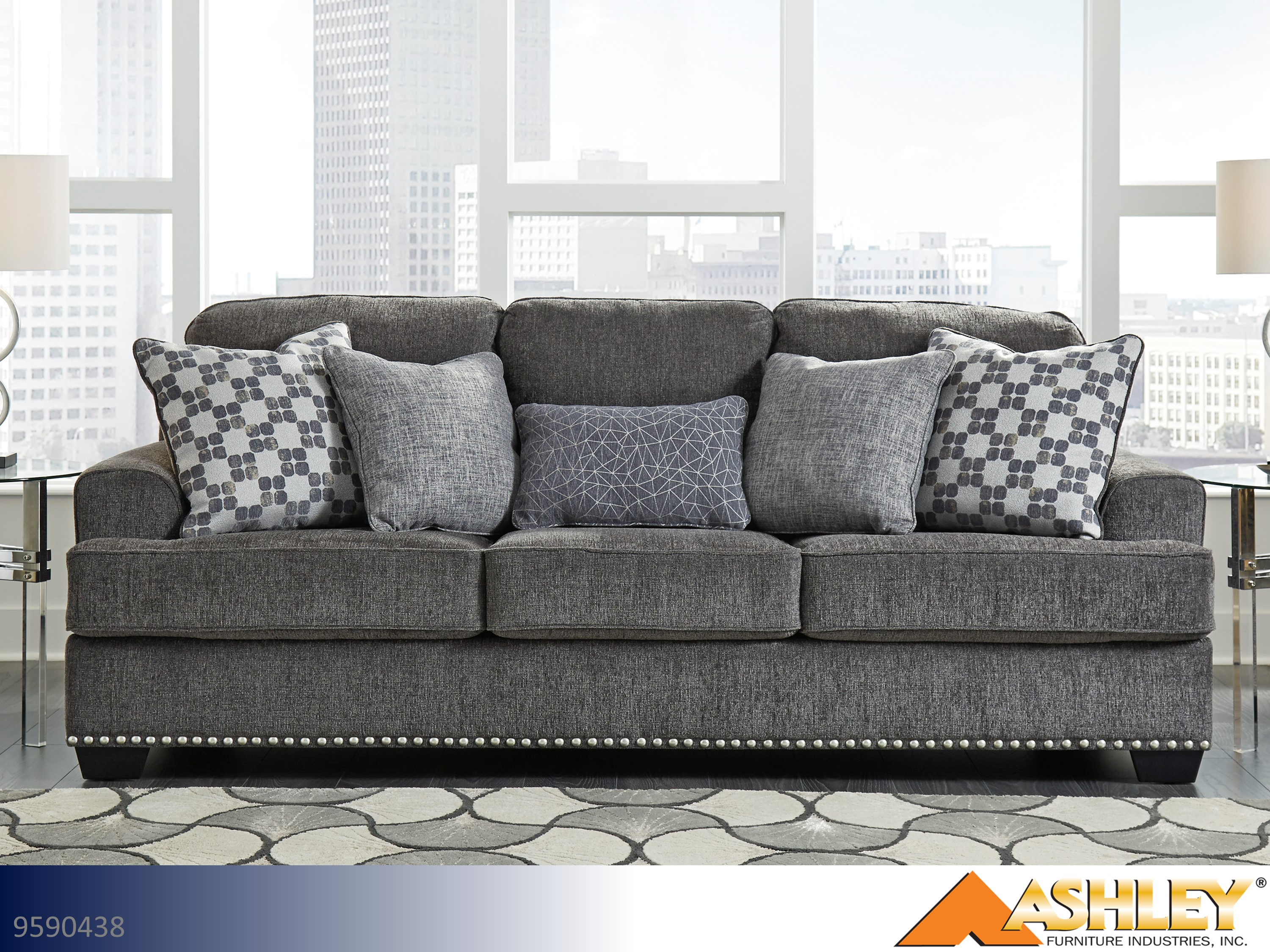 Ashley Locklin Carbon Sofa | RentMart